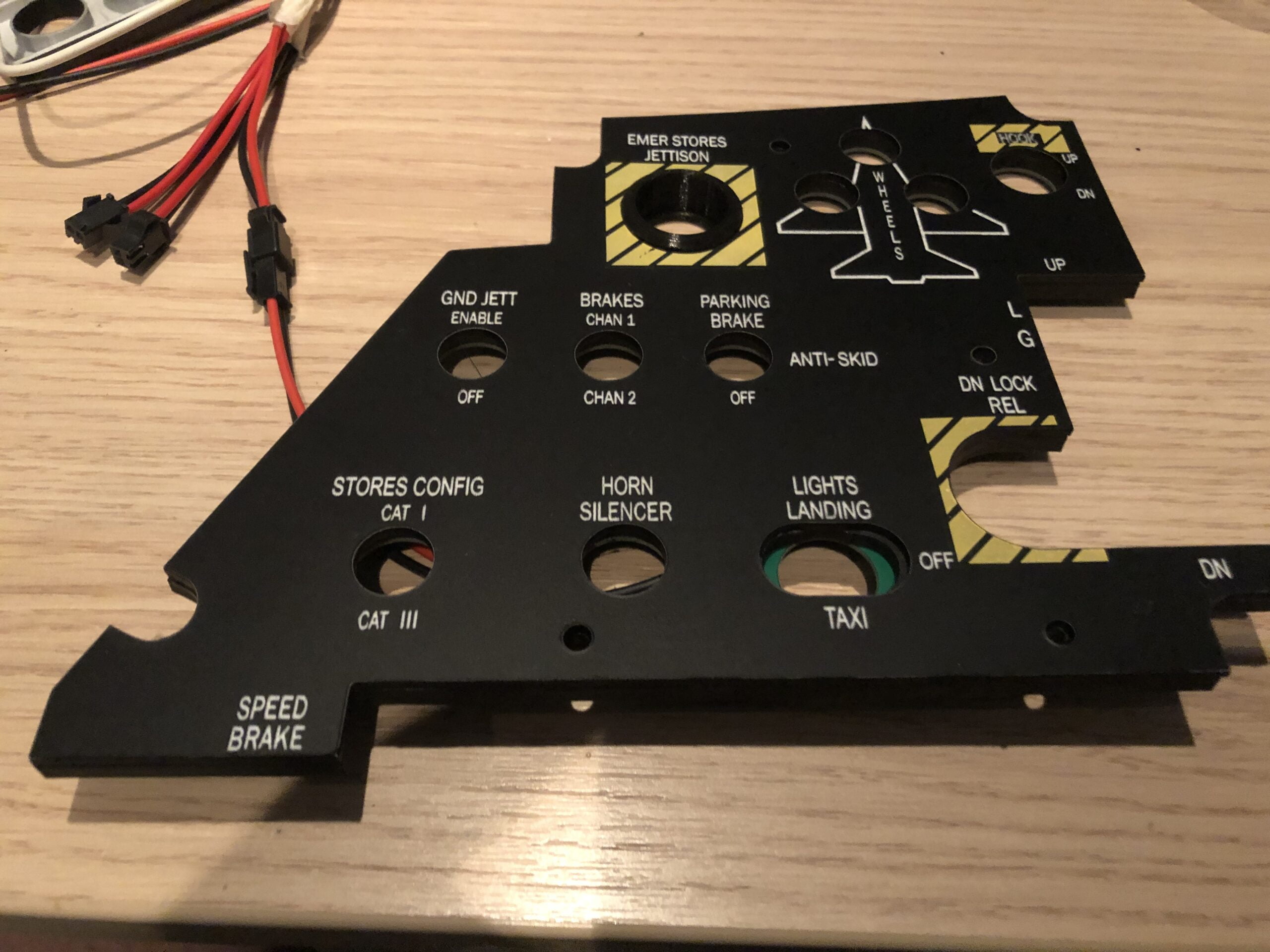 F16 (Replica) Gear panel - JaHeLi Simulator