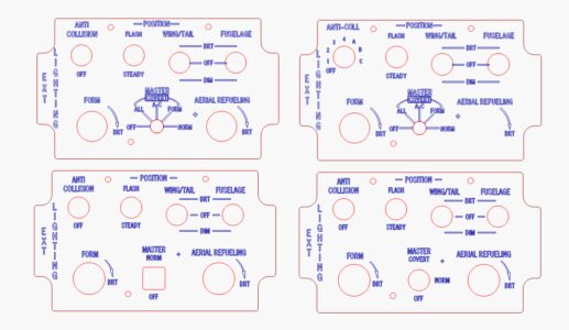 F16 (Replica) External Lighting panel (check version) - JaHeLi Simulator