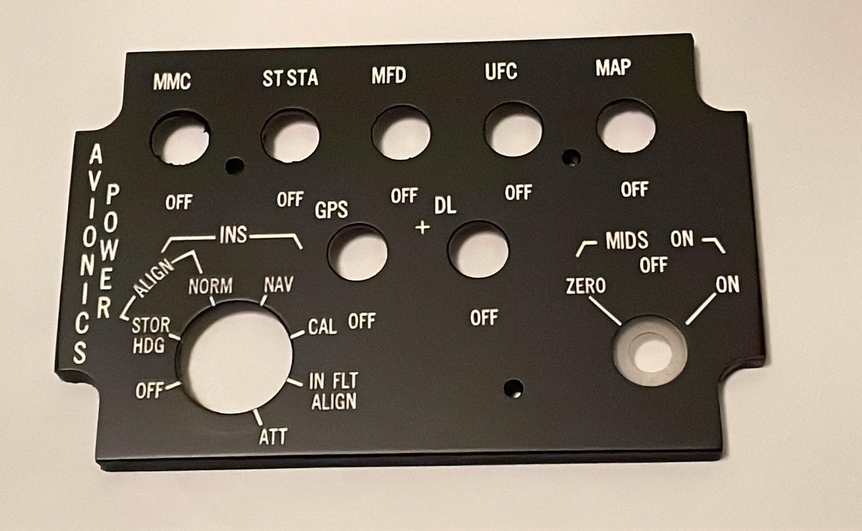 F16 (Replica) Avionics-Power panel Block 40/52 DCS Version - JaHeLi Simulator